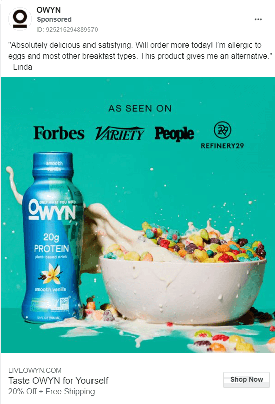 weight loss ads examples